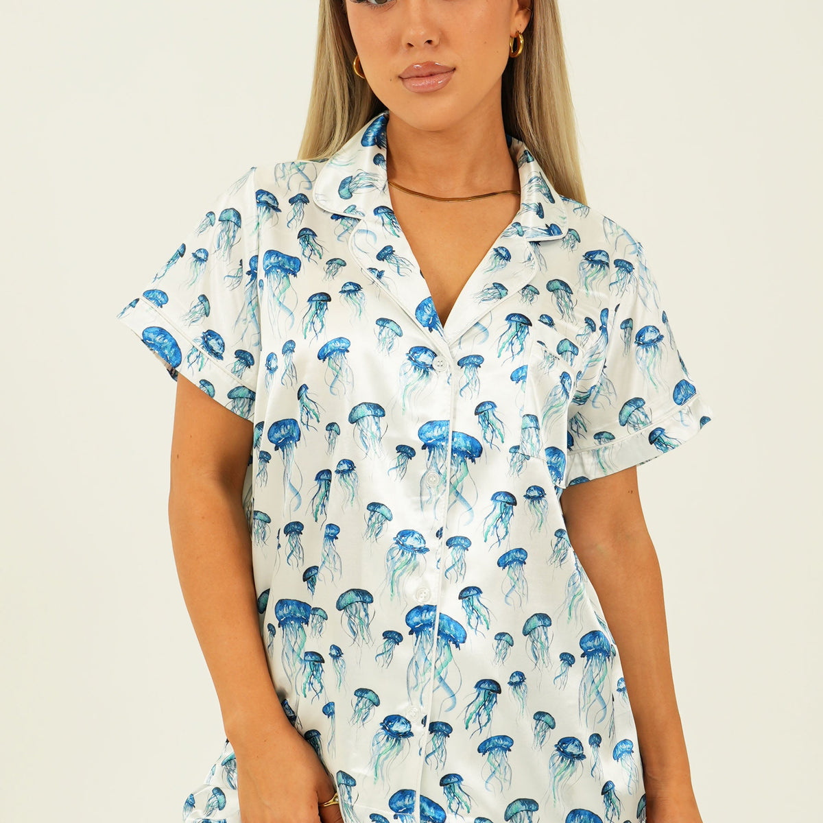 Jellyfish Satin Short Pajama Set – Night Sweet Thing US