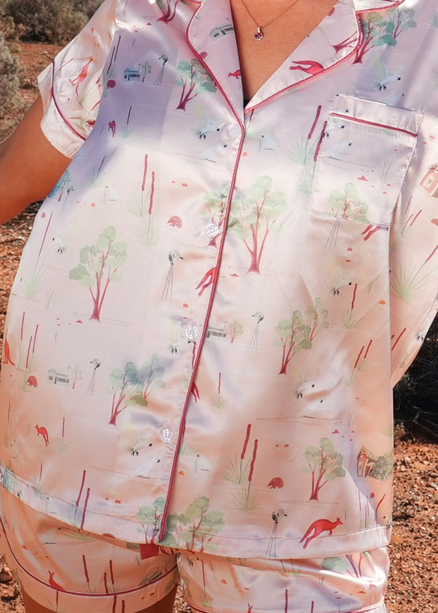 Outback Satin Short PJ Set | Night Sweet Thing Australia – Night Sweet ...