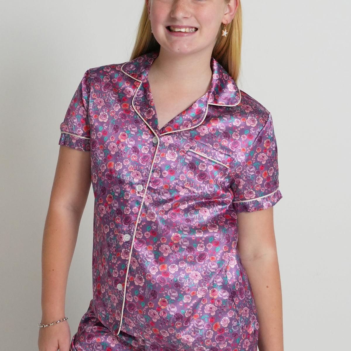 Girls - Always Growing Satin Short PJ Set – Night Sweet Thing US