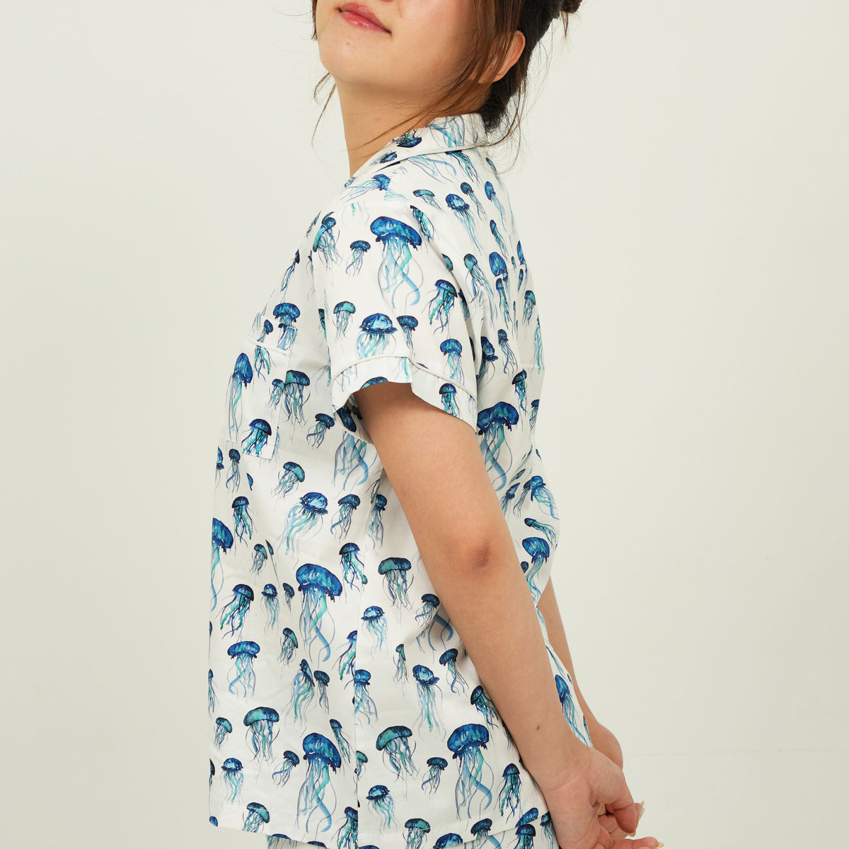 Jellyfish Cotton Short Pajama Set | Soft & Breezy Sleepwear – Night ...