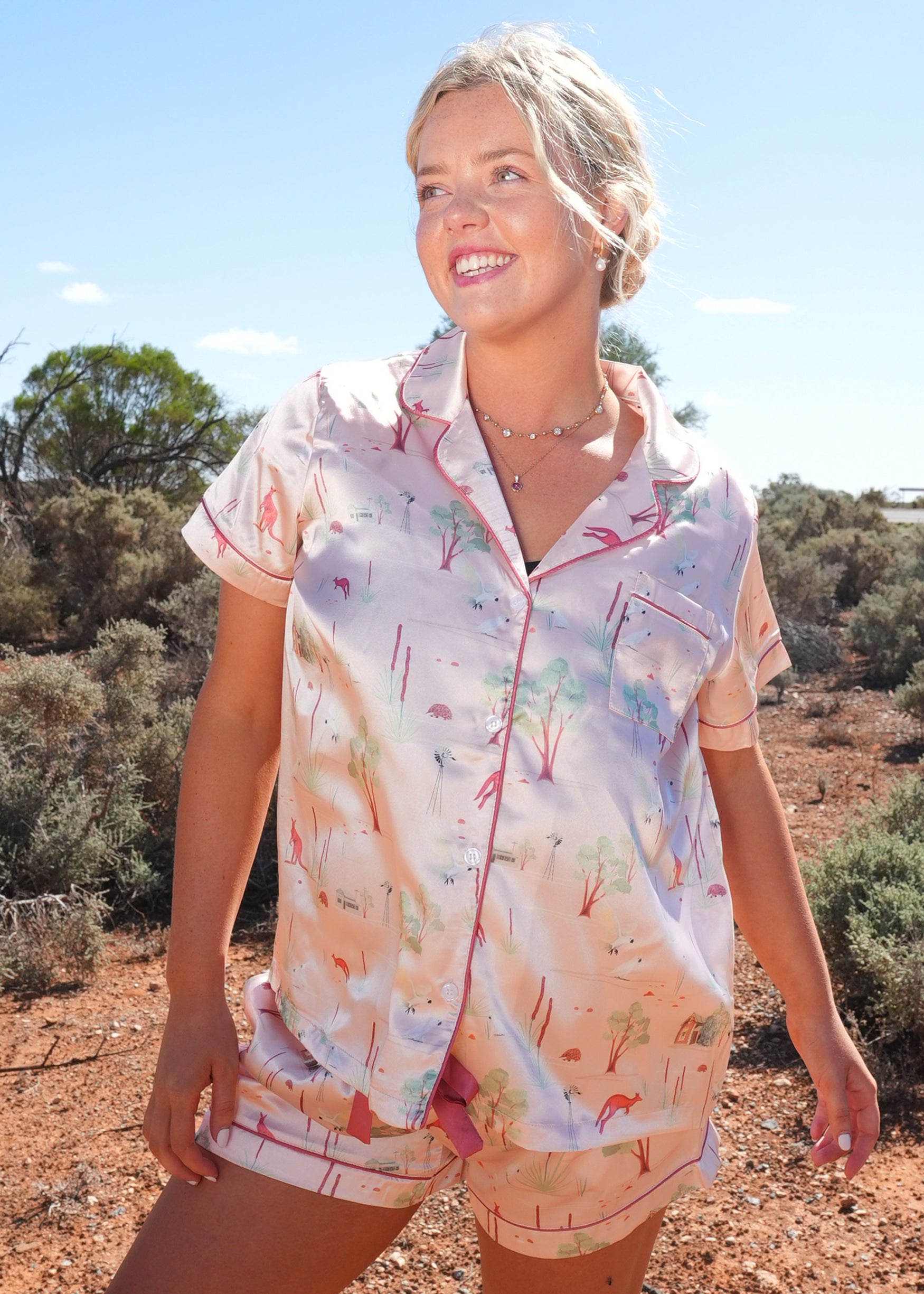 Outback Satin Short PJ Set | Night Sweet Thing Australia – Night Sweet ...
