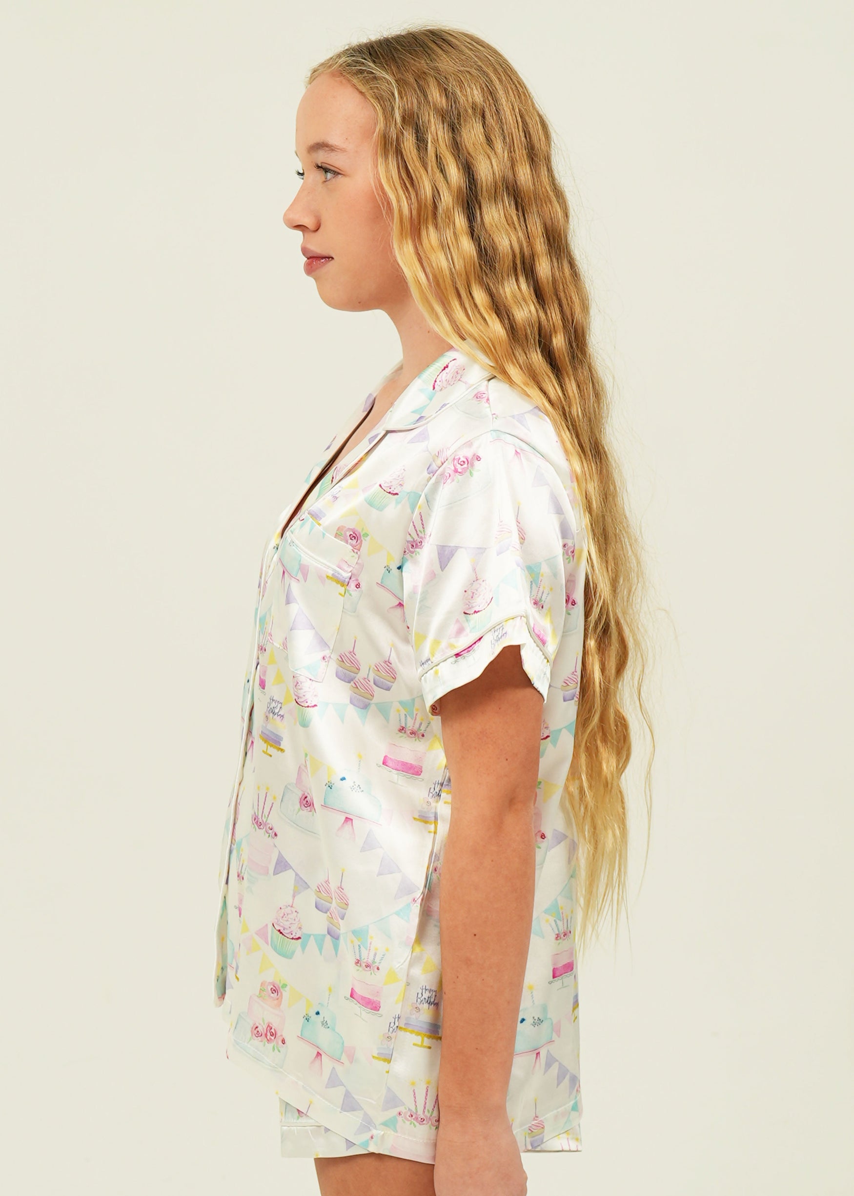 Women's Birthday Satin Short Pajama Set | Luxe & Comfy Sleepwear ...