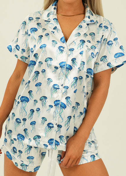 Jellyfish Satin Short Pajama Set – Night Sweet Thing US