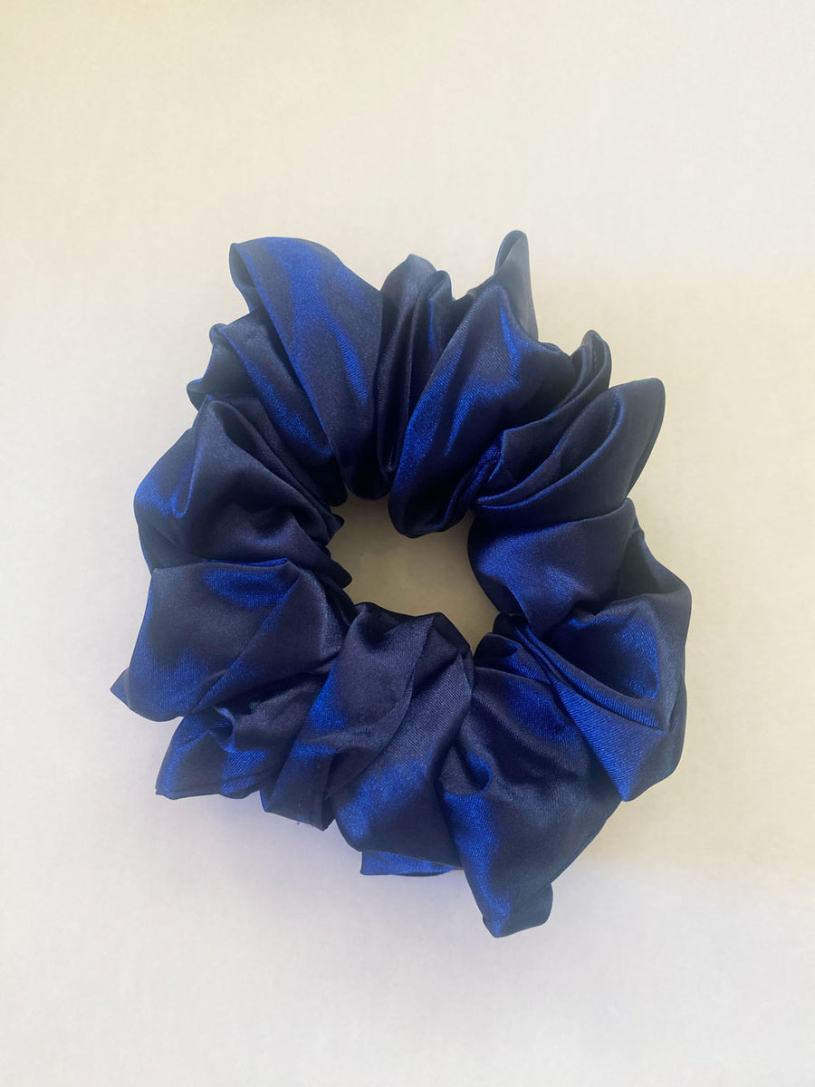 Navy Satin Hair Scrunchie – Night Sweet Thing US